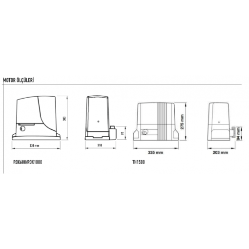 Nice Thor 1500 Kit Yana Kayar Kapı Motoru | Asroyal Yapı Otomasyon ...